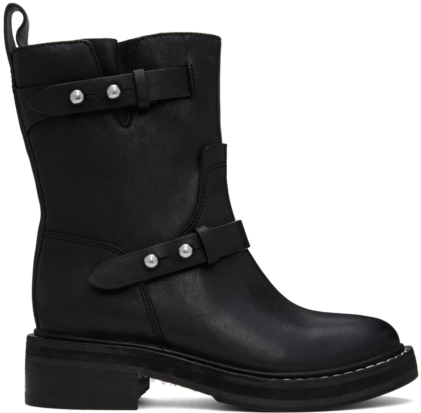 rag & bone Black RB Moto Boots Rag and Bone