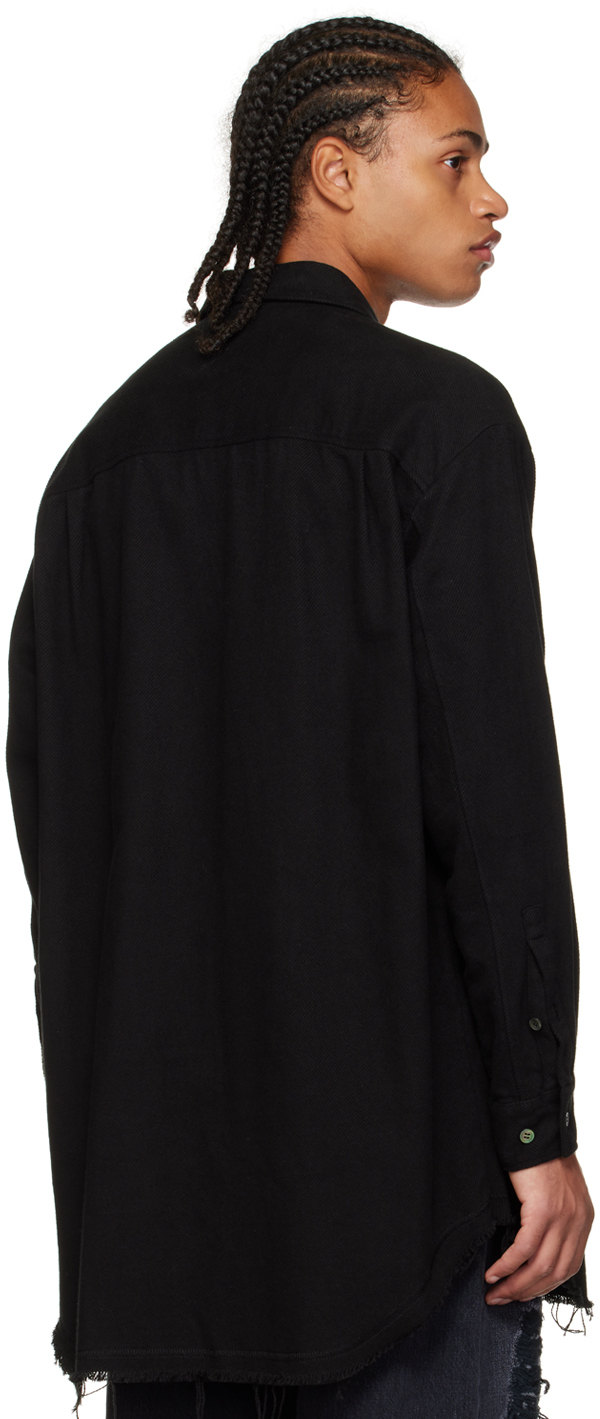 Undercover Black Frayed Shirt Undercover