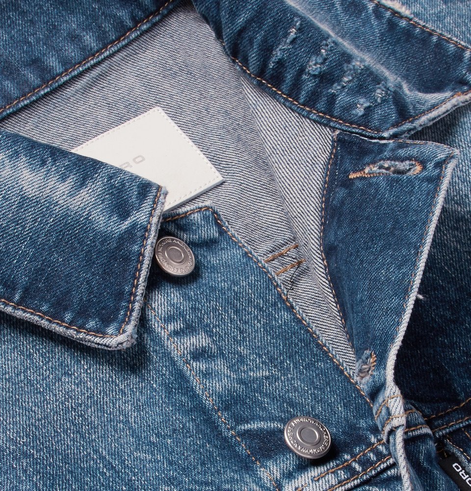 Sandro - Slim-Fit Distressed Denim Jacket - Men - Blue Sandro