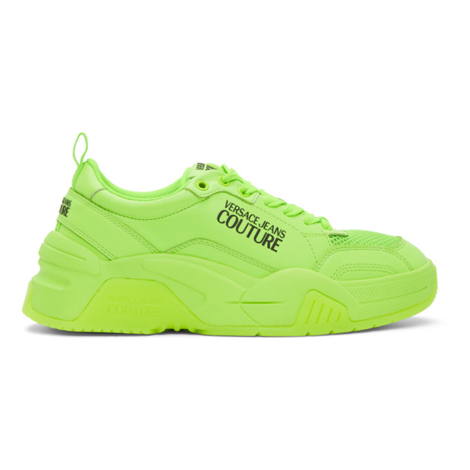 Versace Jeans Couture Green Logo Low-Top Sneakers Versace