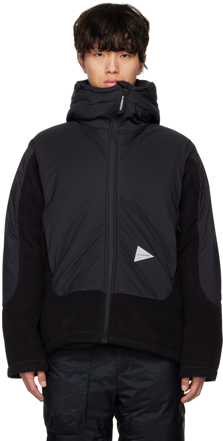 and wander Black Padded Jacket and Wander