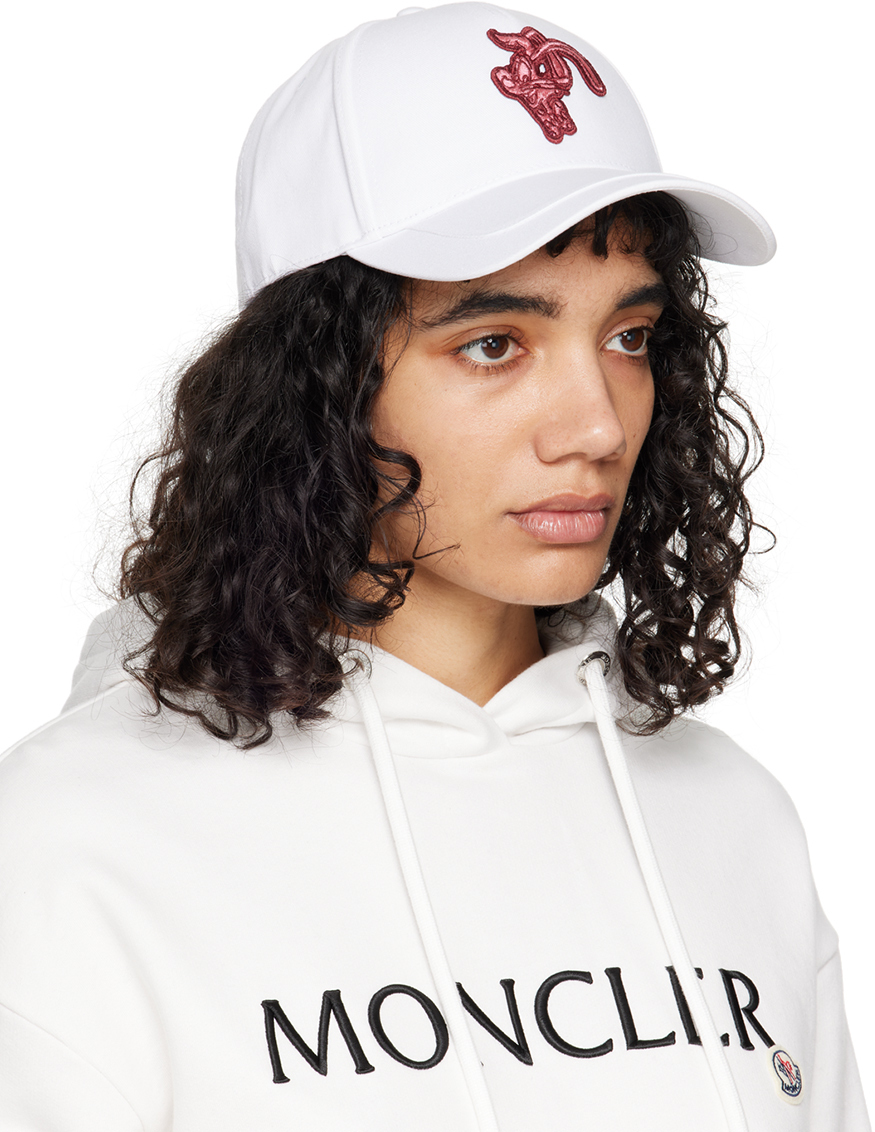 Moncler White Roger Rabbit Cap Moncler