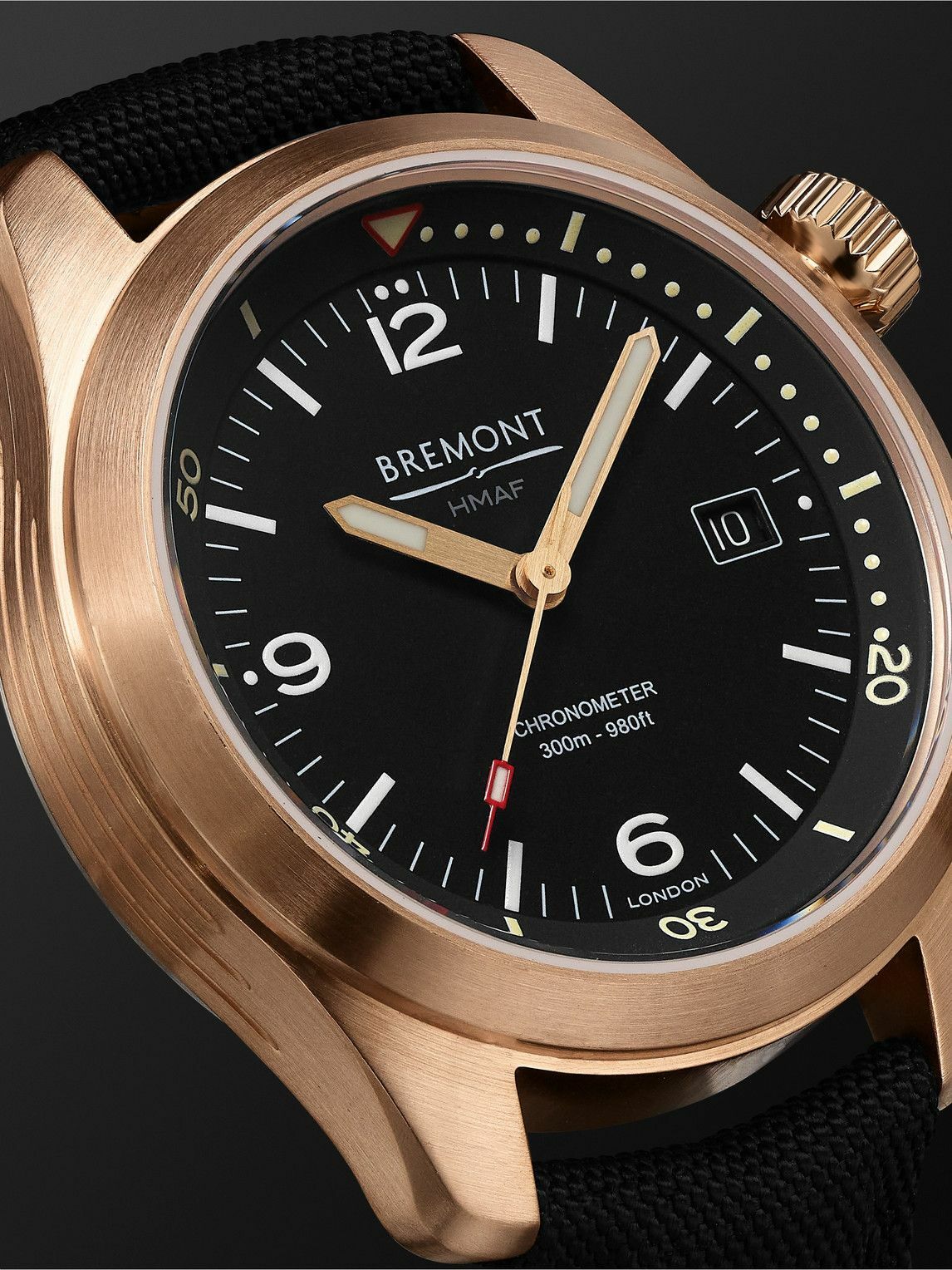 Bremont - Argonaut Automatic 42mm CuSn8 Bronze and Sailcloth Watch, Ref ...
