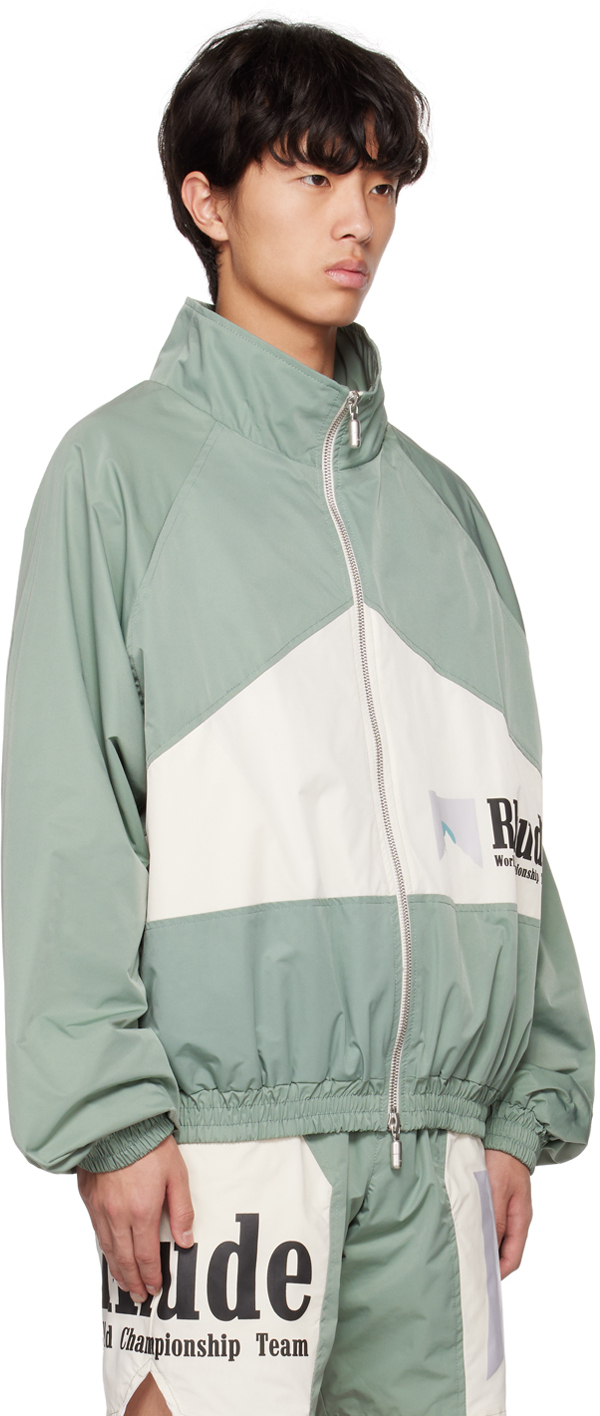 Rhude Blue & Off-White Senna Flight Jacket Rhude