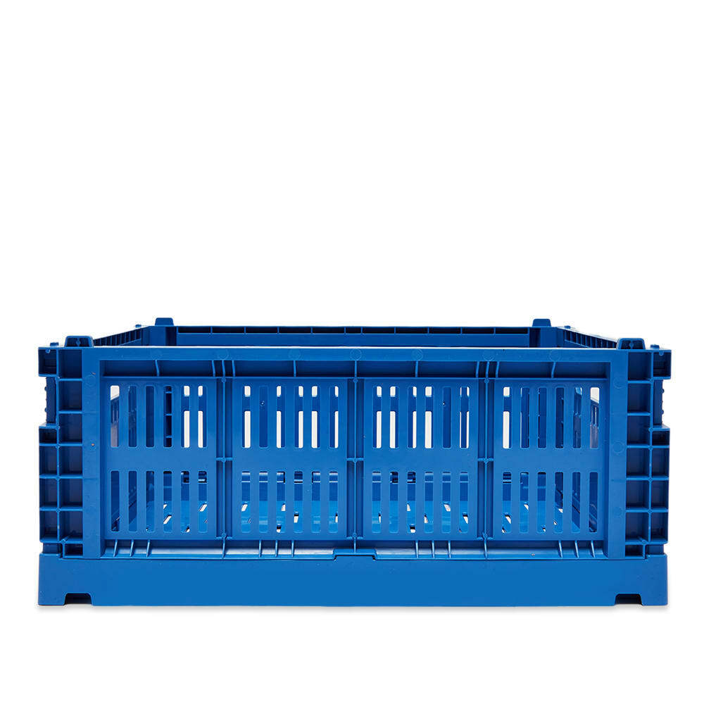 HAY Medium Recycled Colour Crate in Electric Blue HAY