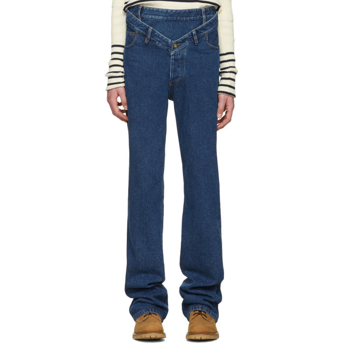 Y-Project Navy Layered Jeans Y/Project