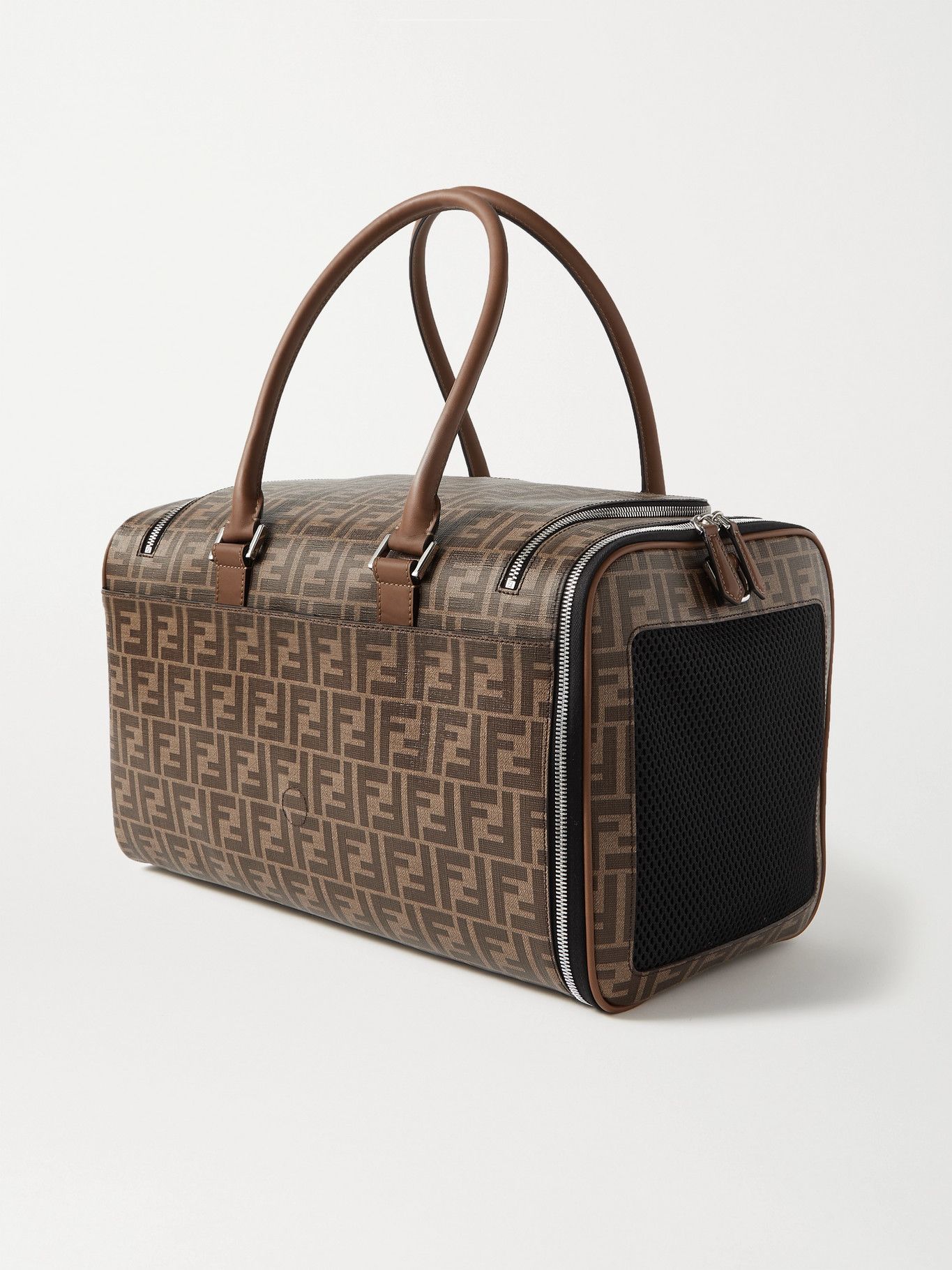 FENDI - Logo-Print Coated-Canvas Pet Carrier Fendi