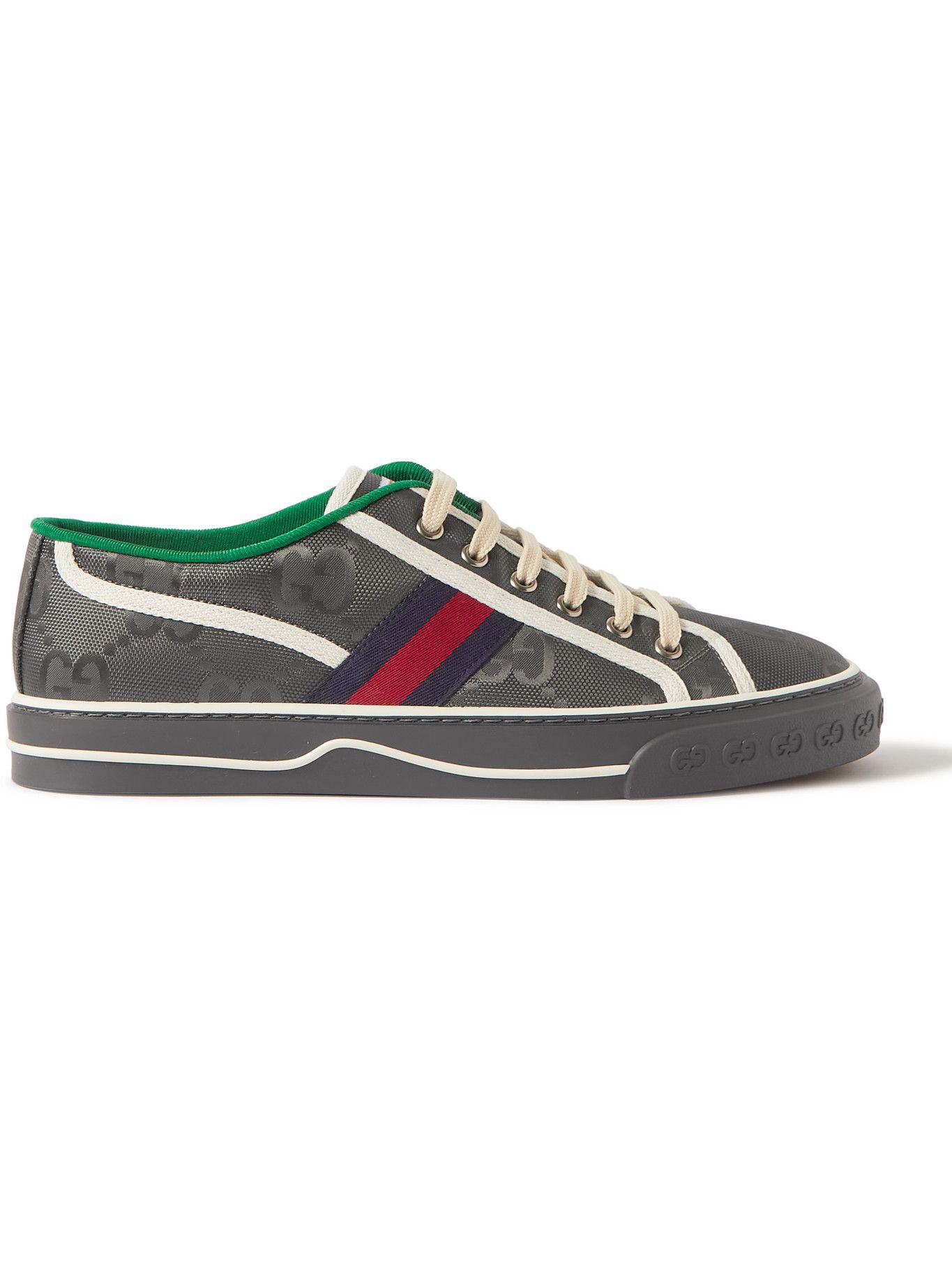 Gucci - Off the Grid Webbing-Trimmed Monogrammed ECONYL Canvas Sneakers ...