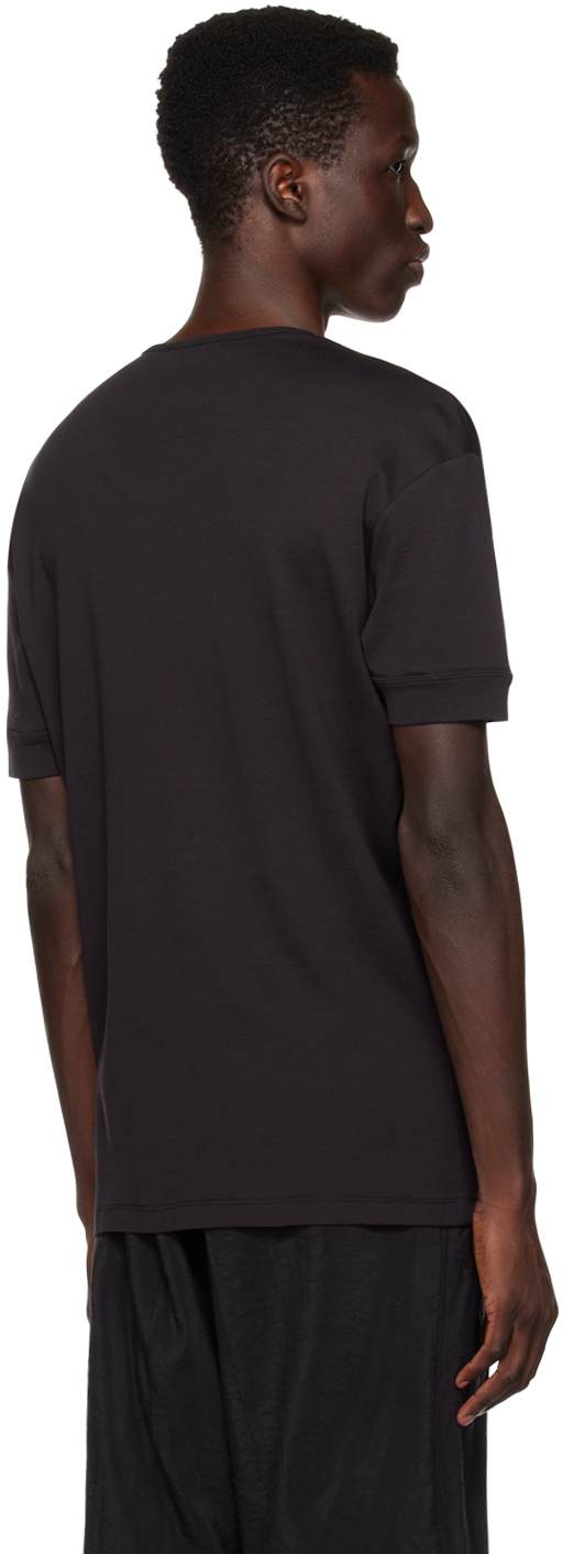 LEMAIRE Black Ribbed T-Shirt Lemaire