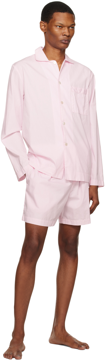 Tekla Pink Oversized Pyjama Shirt Tekla Fabrics