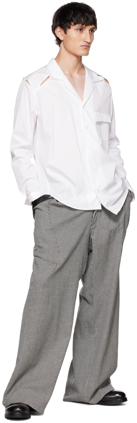 Sulvam White Slash Shirt Sulvam