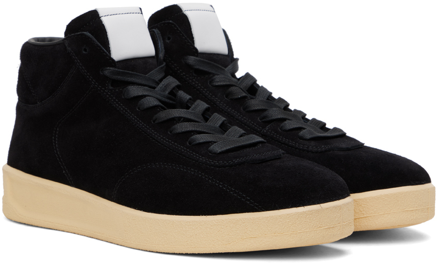 Jil Sander Black Suede High-Top Sneakers Jil Sander
