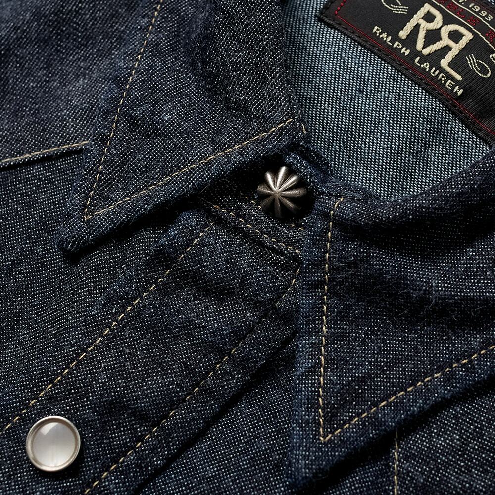 RRL Men's Buffalo Western Shirt in Rinse Wash RRL