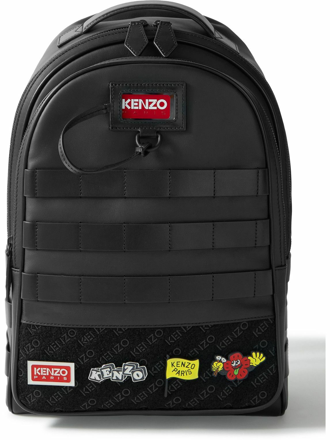 KENZO - Jungle Logo-Appliquéd Leather Backpack Kenzo