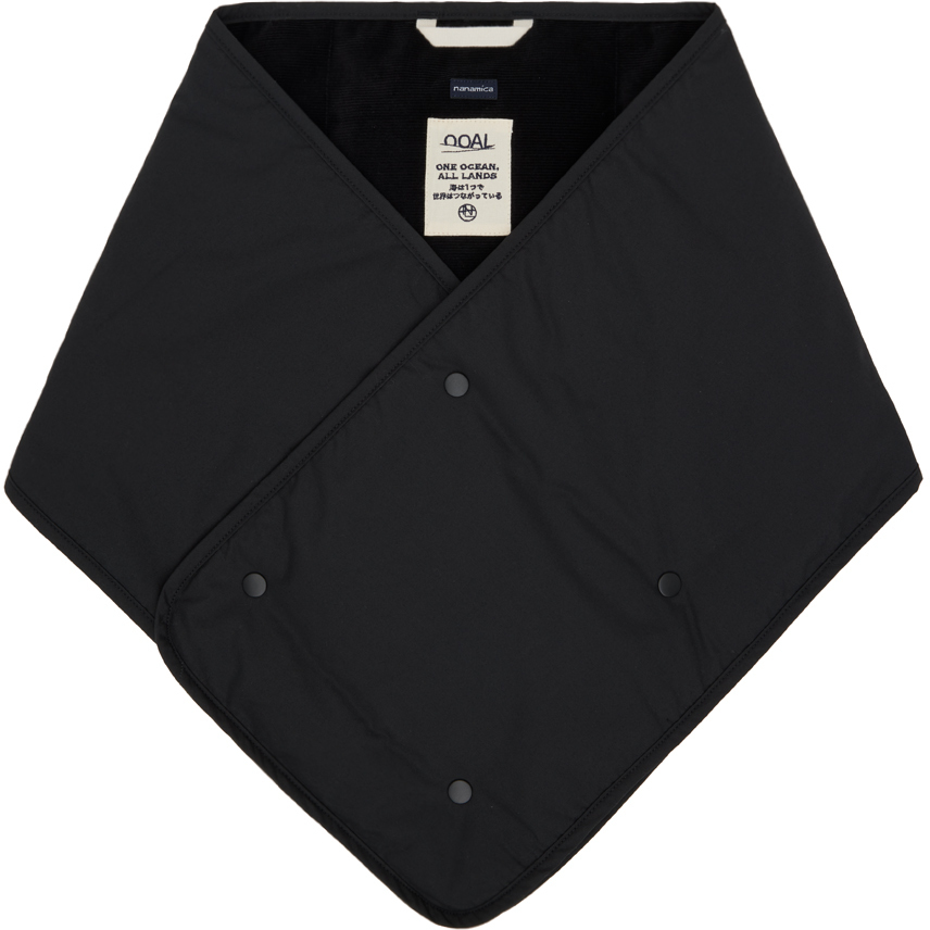 Nanamica Black Down Muffler Scarf Nanamica