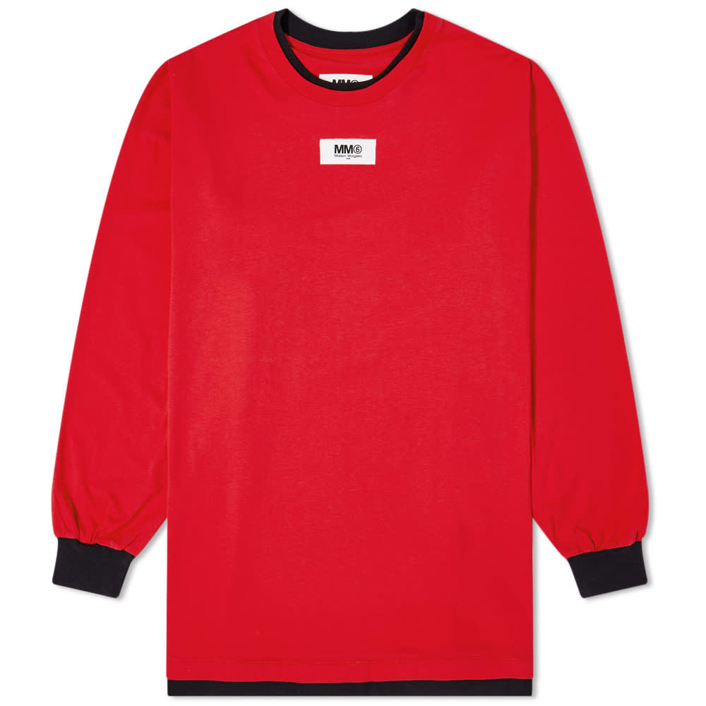 MM6 Long Sleeve Logo Top MM6 Maison Margiela