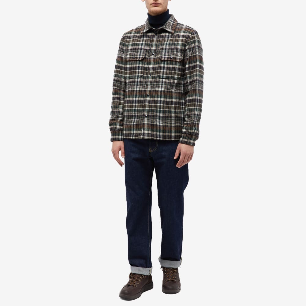 Woolrich Men's Alaskan Wool Check Overshirt in Green Check Woolrich