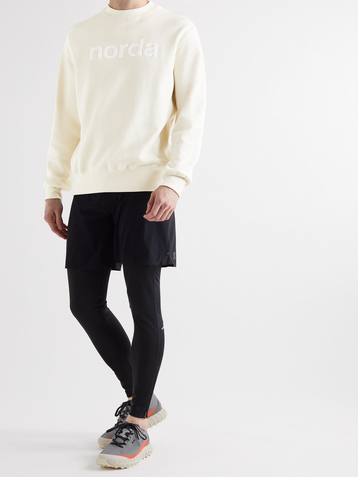 norda - Logo-Flocked Organic French Terry Sweatshirt - Neutrals Norda