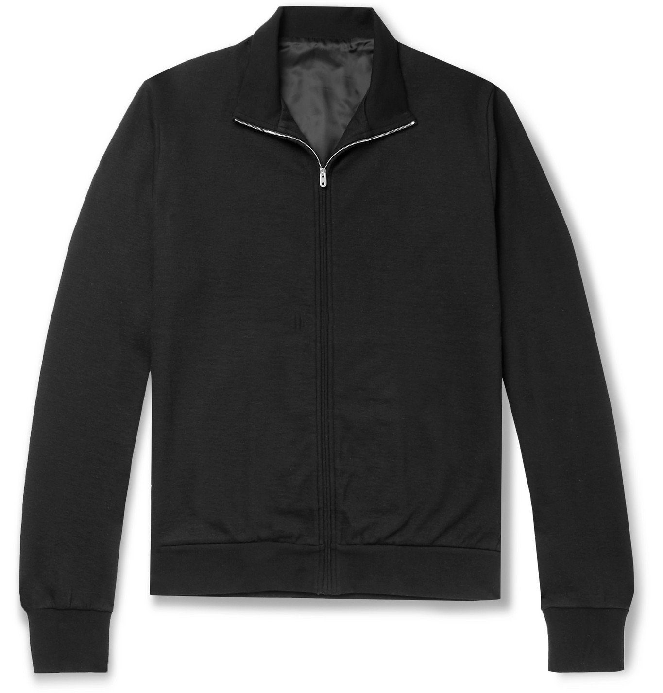The Row - Howard Cotton and Cashmere-Blend Zip-Up Jacket - Black The Row