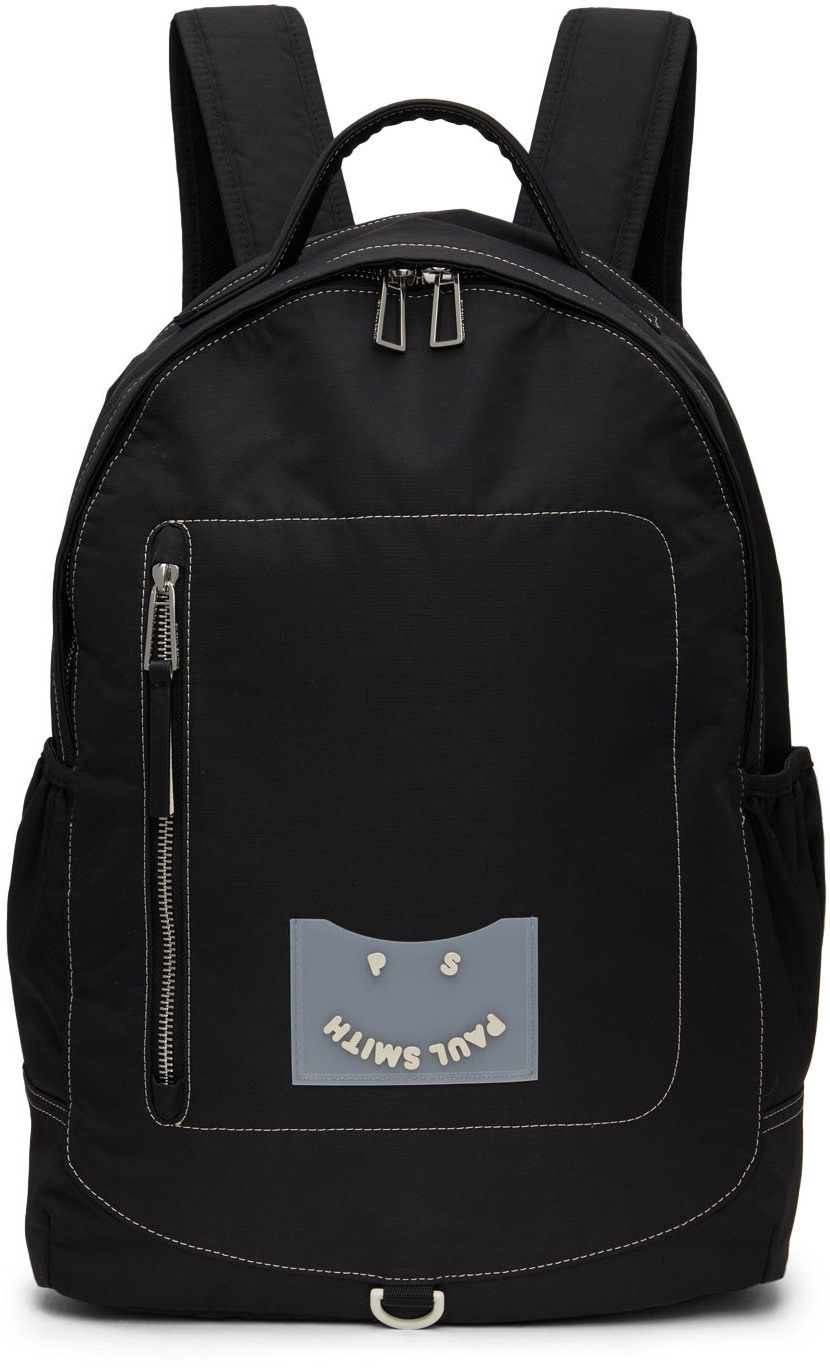 PS by Paul Smith Black 'Happy' Backpack PS by Paul Smith