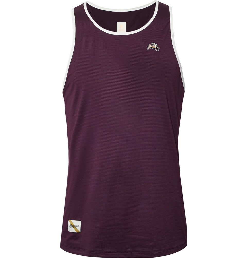 Tracksmith - Twilight Stretch-Mesh Tank Top - Burgundy Tracksmith