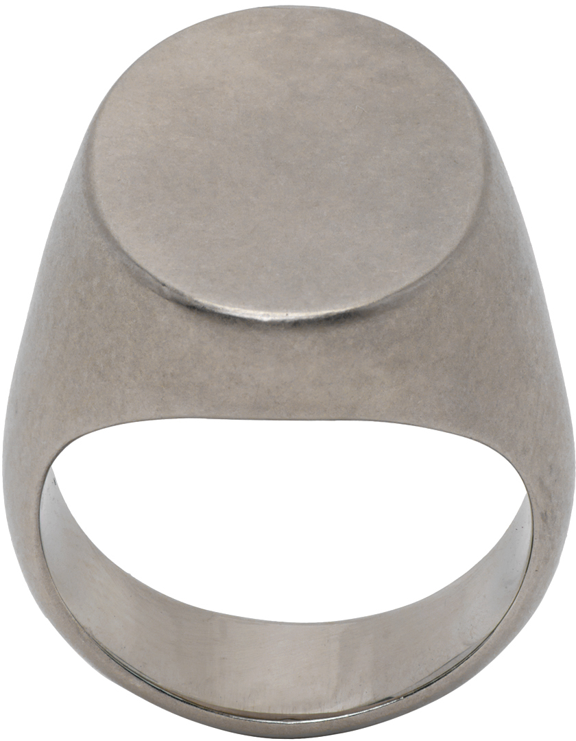 Maison Margiela Silver Oval Chevalier Ring Maison Margiela