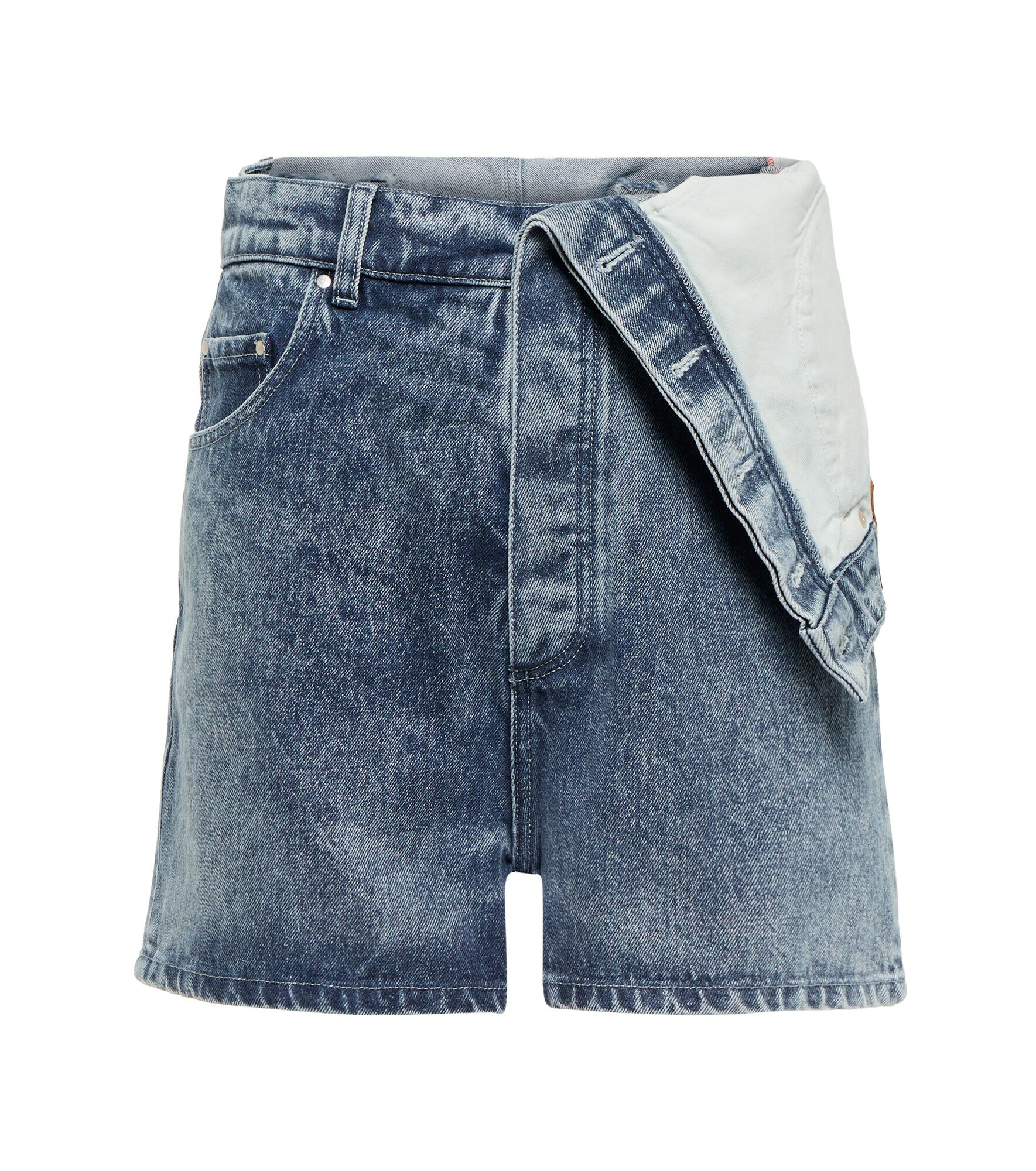 Y/Project - Asymmetric high-rise denim shorts Y/Project
