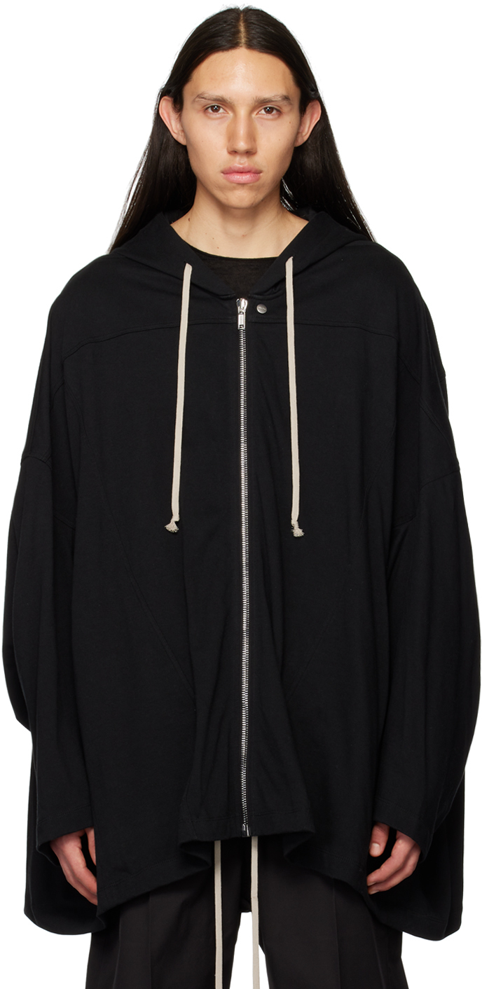 Rick Owens Black Jumbo Peter Hoodie Rick Owens