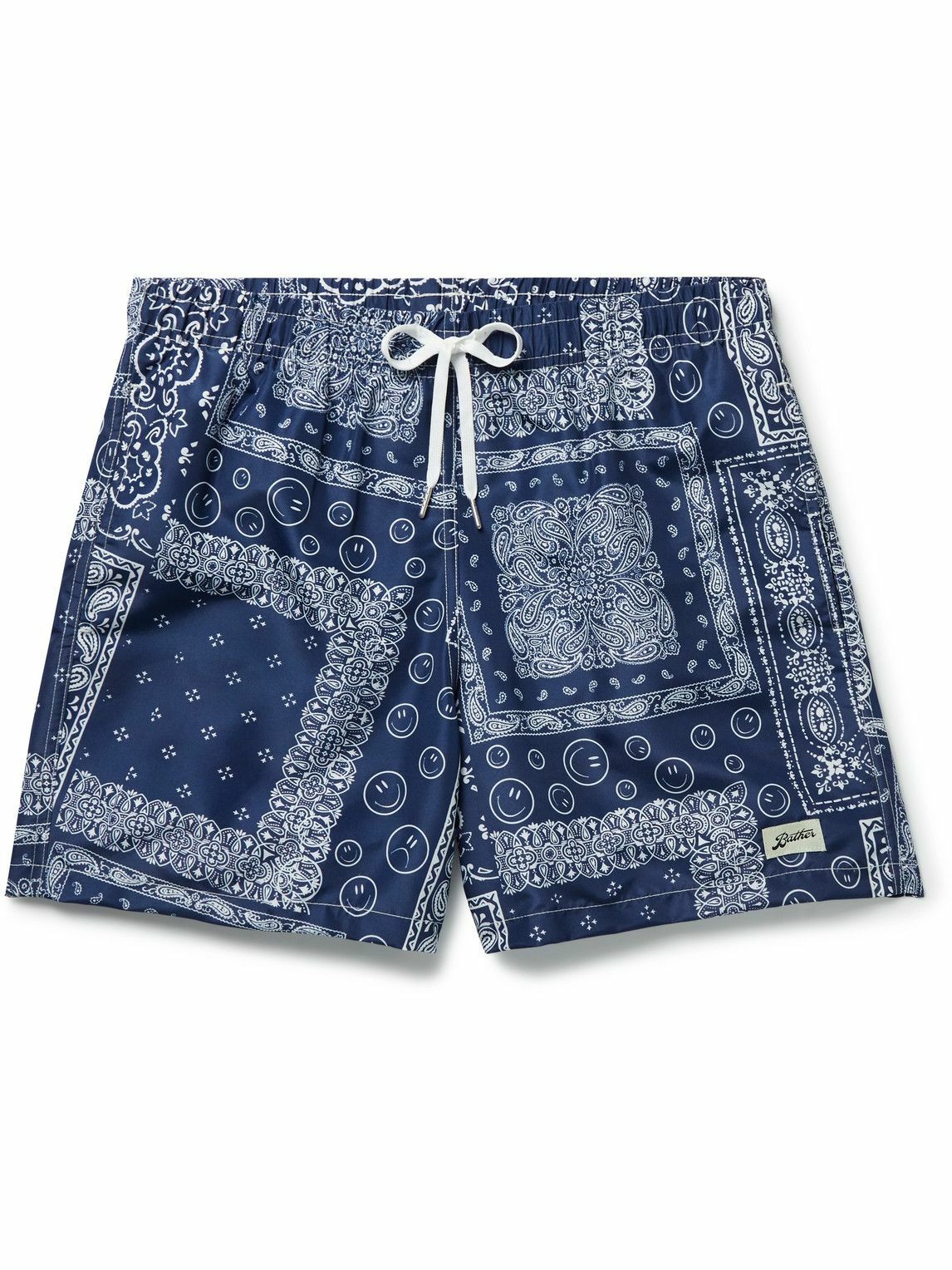 Bather - Straight-Leg Mid-Length Bandana-Print Recycled Swim Shorts ...