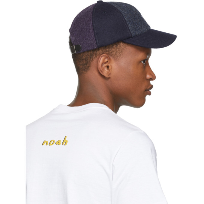 Noah NYC Blue Wool Pinwheel Cap Noah NYC