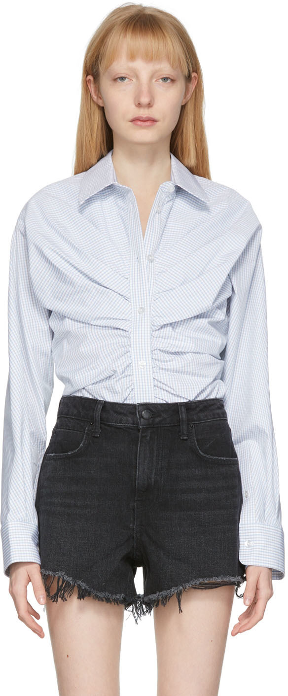 Alexander Wang Blue Pulled Shirt Alexander Wang