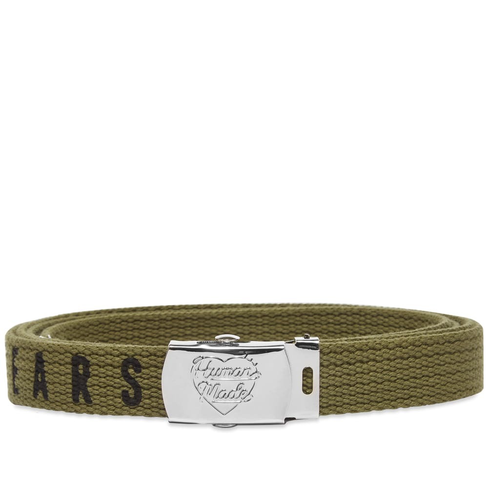 Human Made Men's Web Belt 20 in Olive Human Made