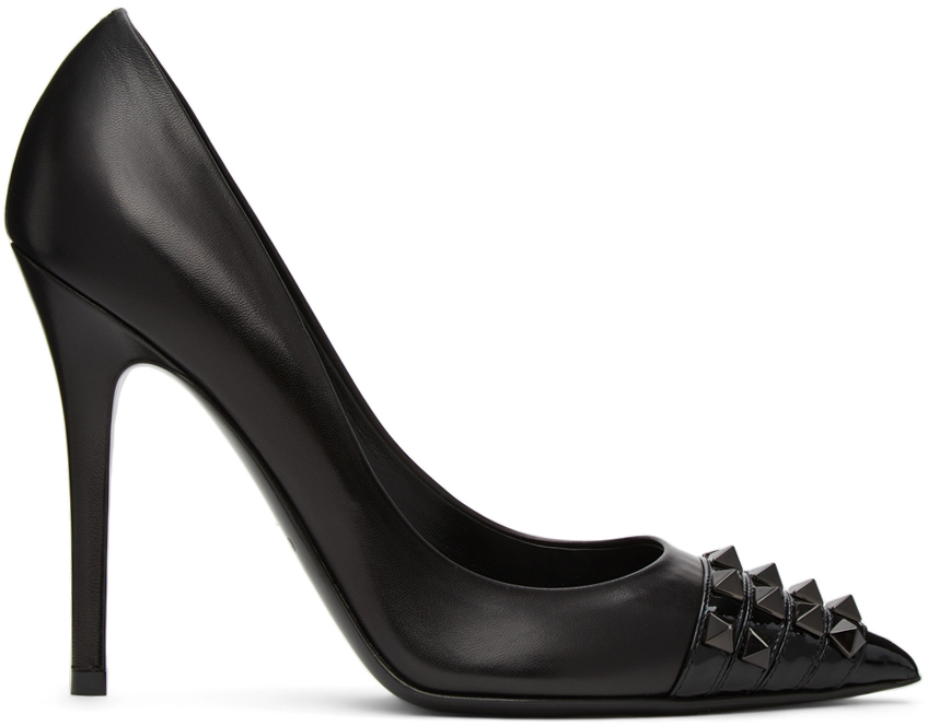 Valentino Garavani Black Alcove Stud Toe Heels Valentino Garavani