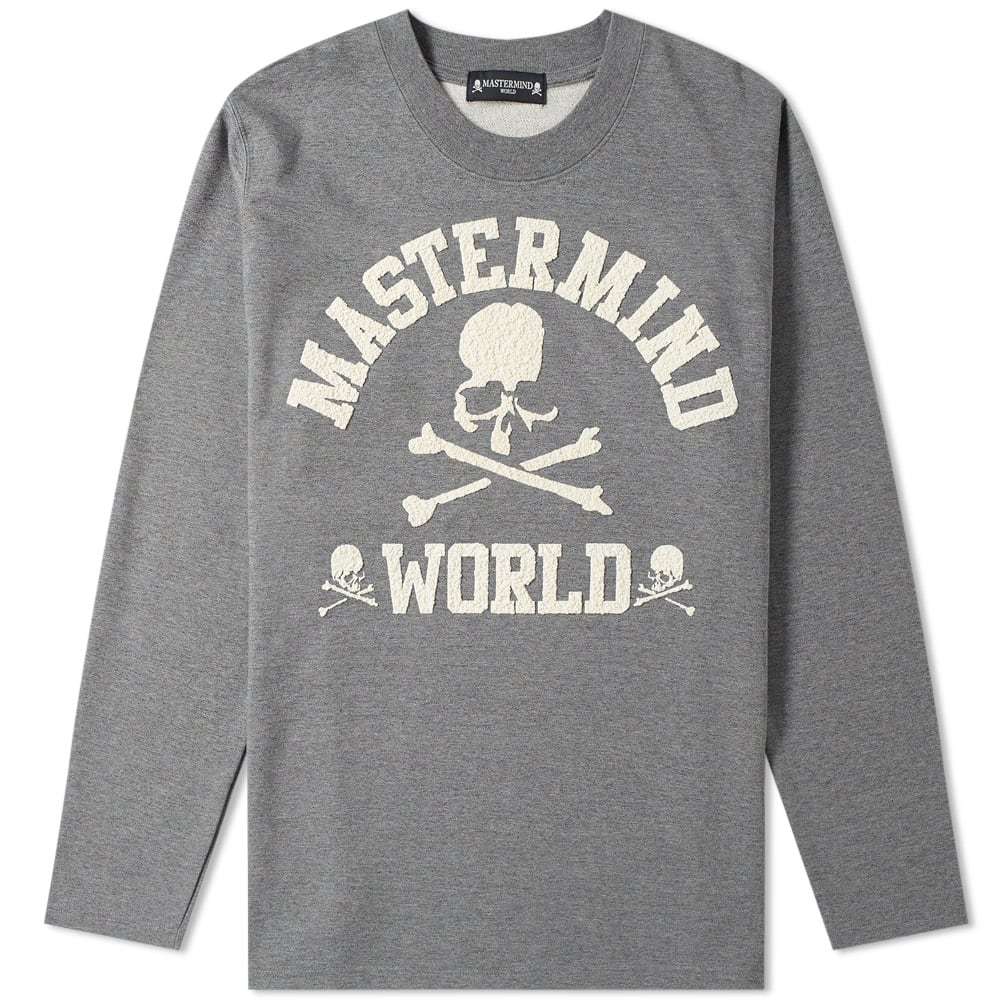 MASTERMIND WORLD 3D Print Logo Crew Sweat Top Grey MASTERMIND WORLD