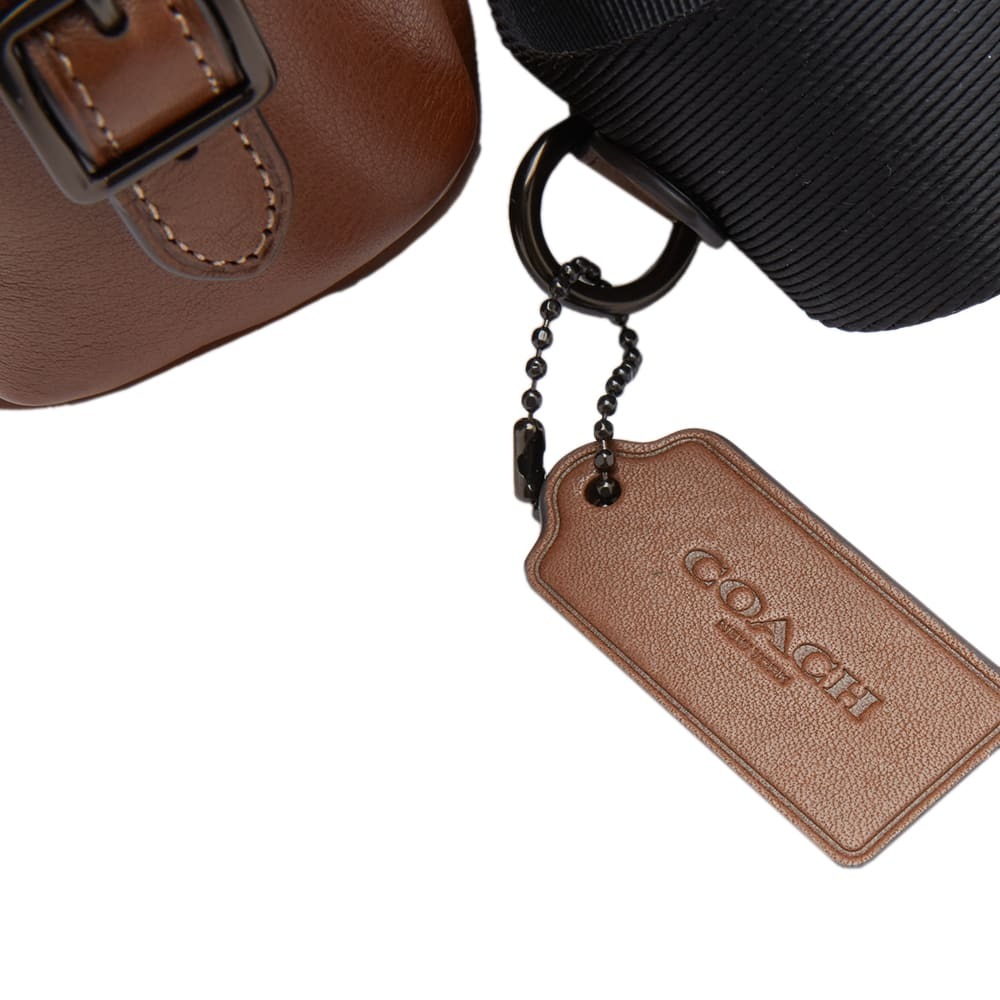 Coach Men's Hitch Leather Backpack in Dark Saddle Coach