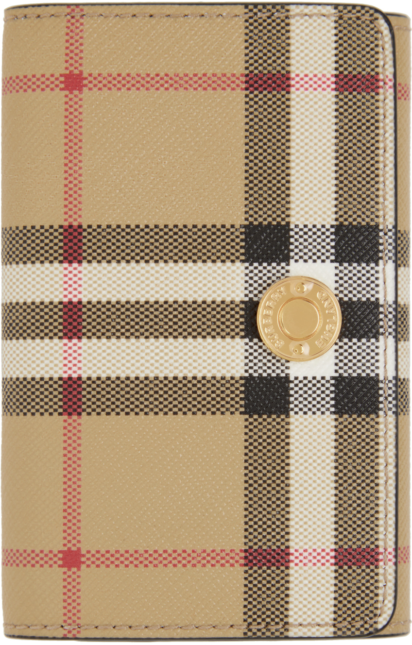Burberry Beige Small Vintage Check Wallet Burberry
