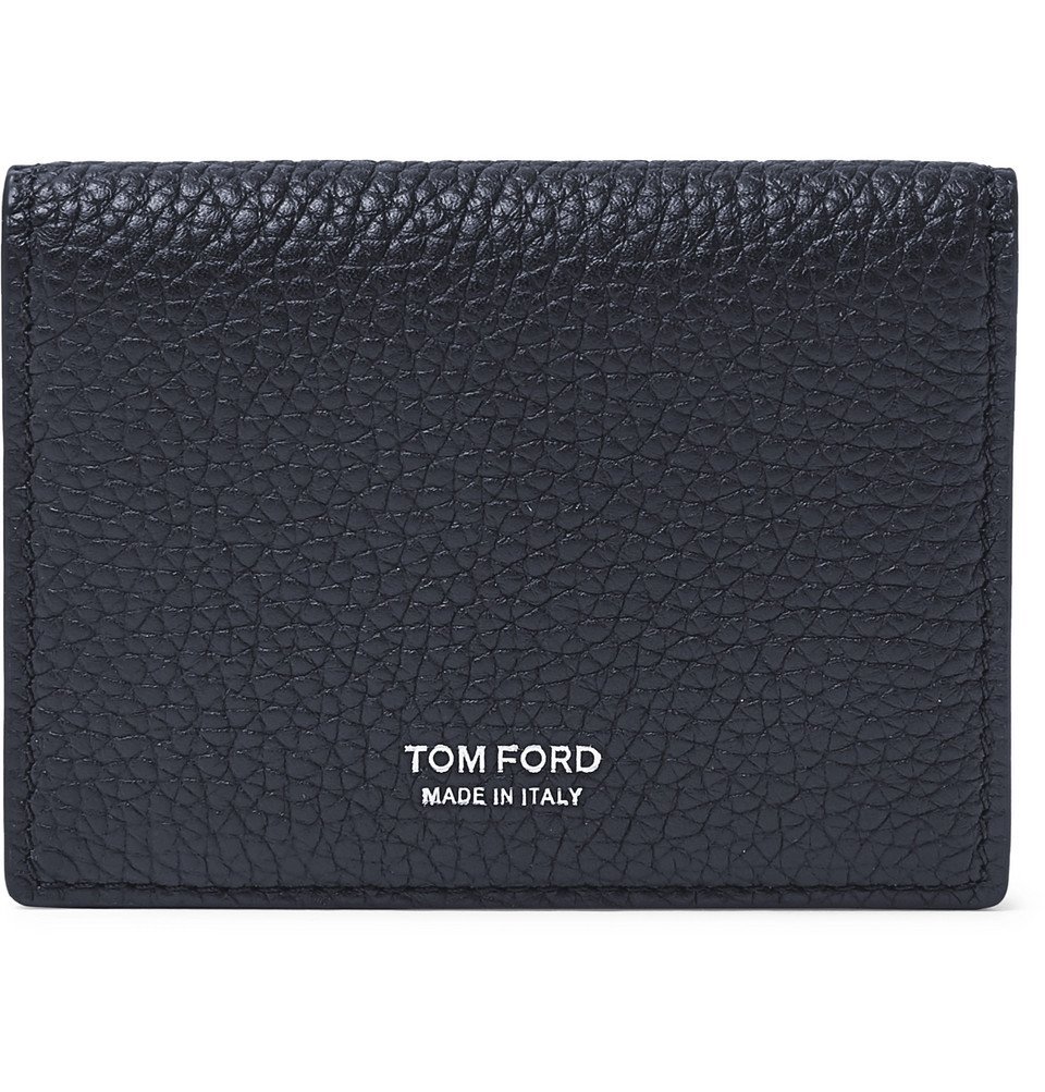 TOM FORD - Full-Grain Leather Bifold Cardholder - Blue TOM FORD