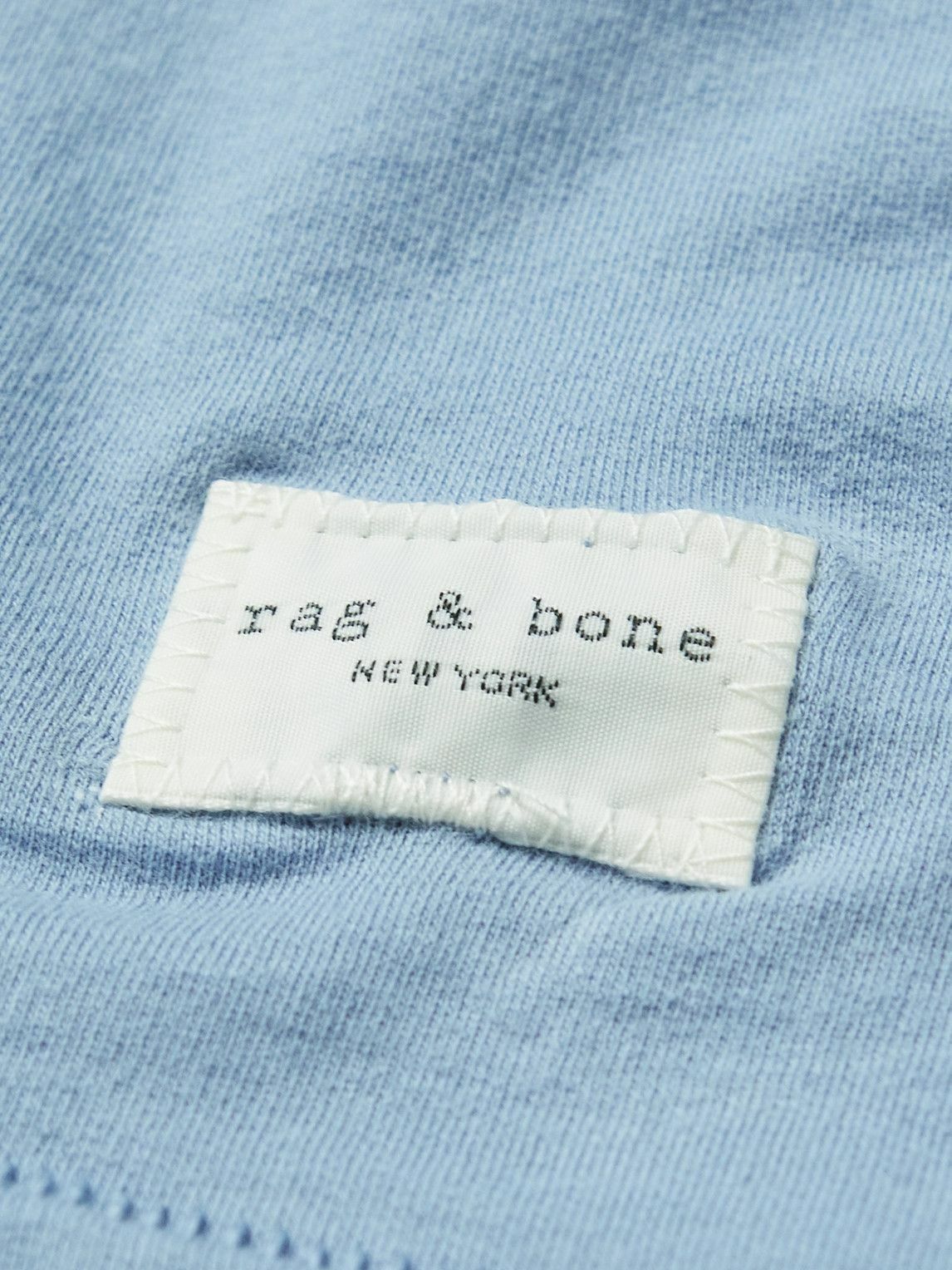 Rag & Bone - Logo-Appliquéd Cotton-Jersey Polo Shirt - Blue Rag and Bone