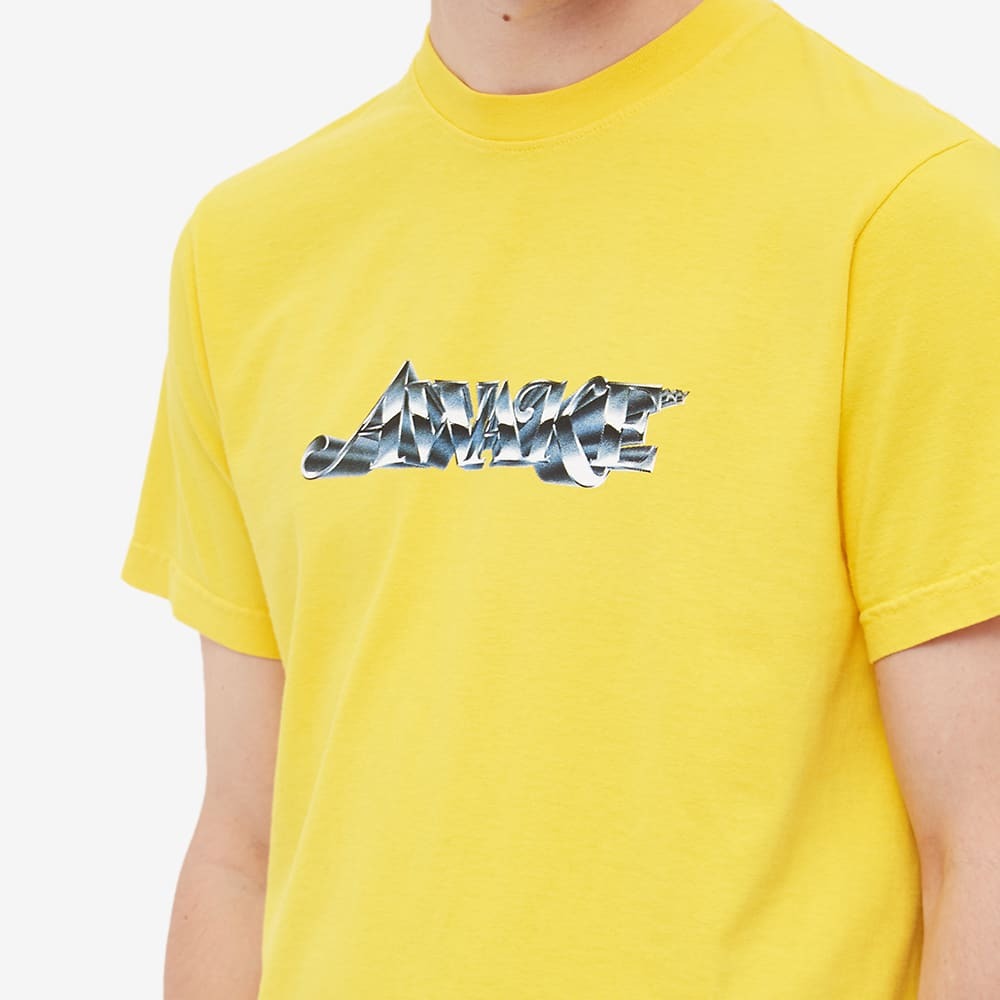 Awake NY Men's Chrome Logo T-Shirt in Yellow Awake NY