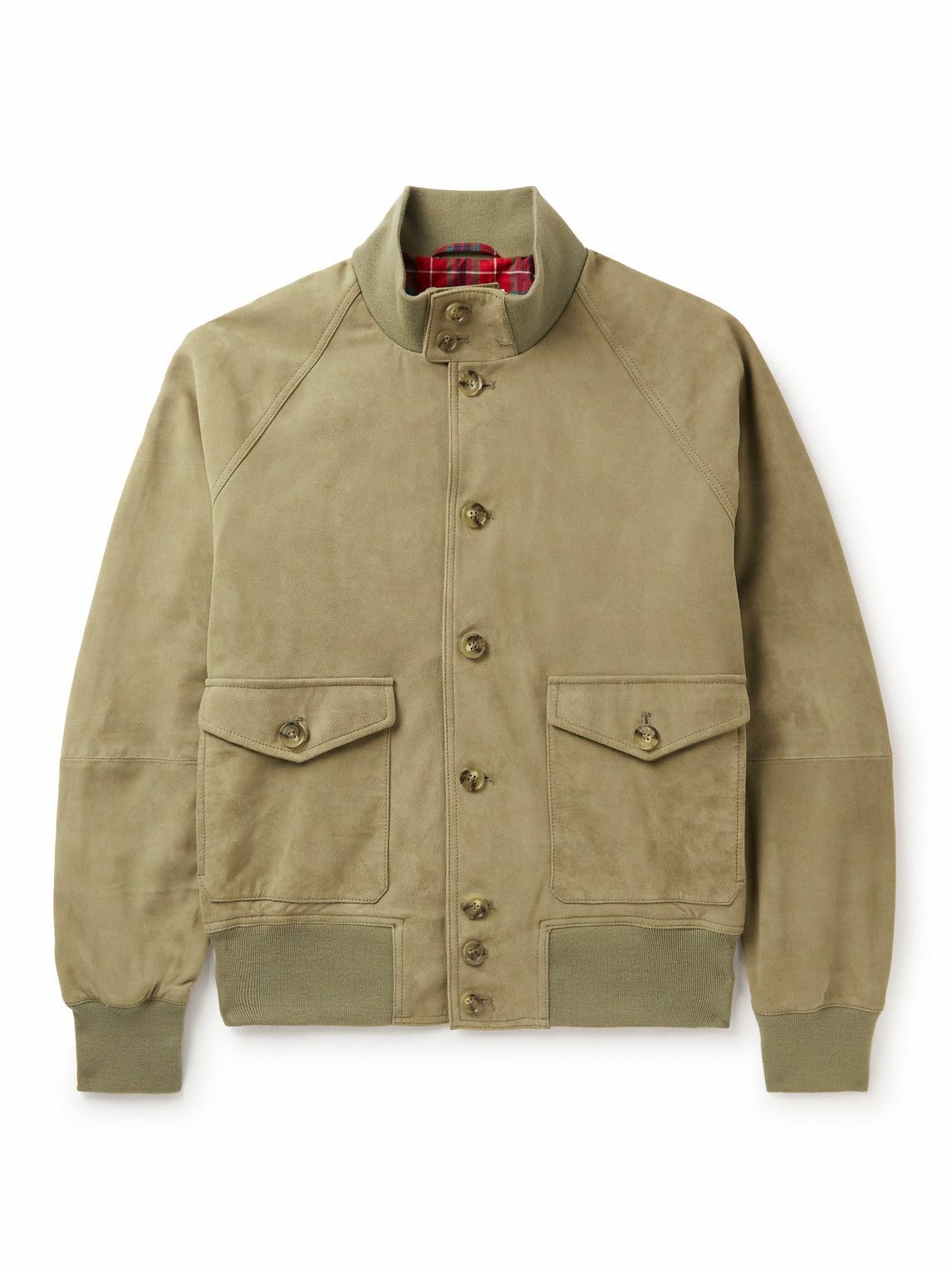 Baracuta - Slim-Fit Suede Harrington Jacket - Brown Baracuta