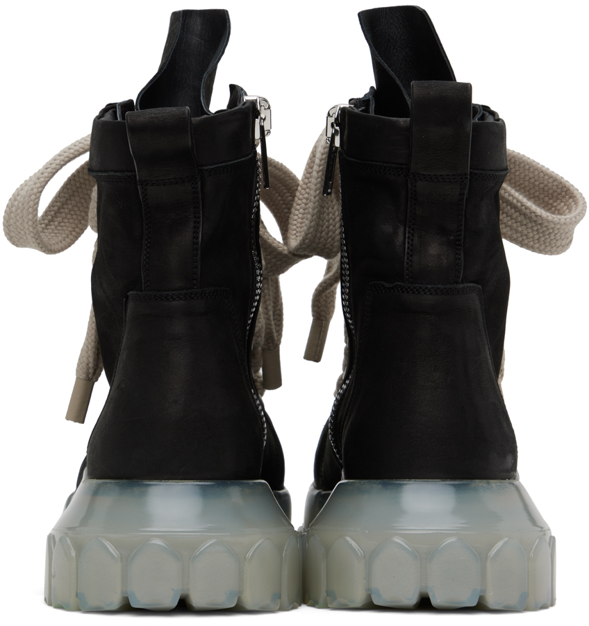Rick Owens Black Jumbo Laced Bozo Tractor Boots Rick Owens