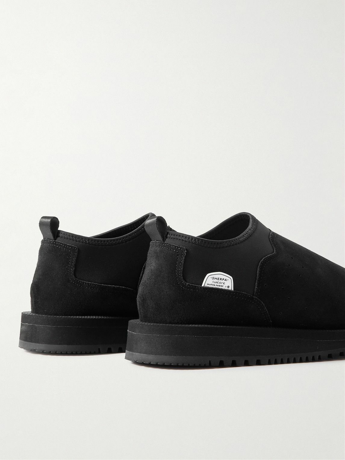 Suicoke - RON-MWPAB-MID Suede and Shell Slippers - Black Suicoke
