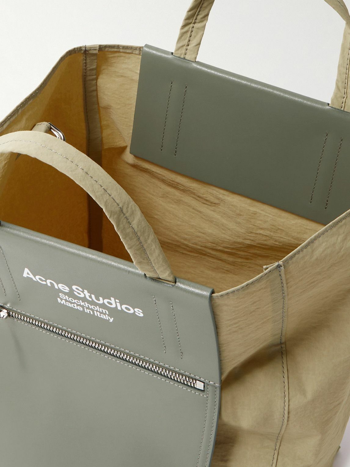Acne Studios - Shell and Printed Leather Tote Bag Acne Studios