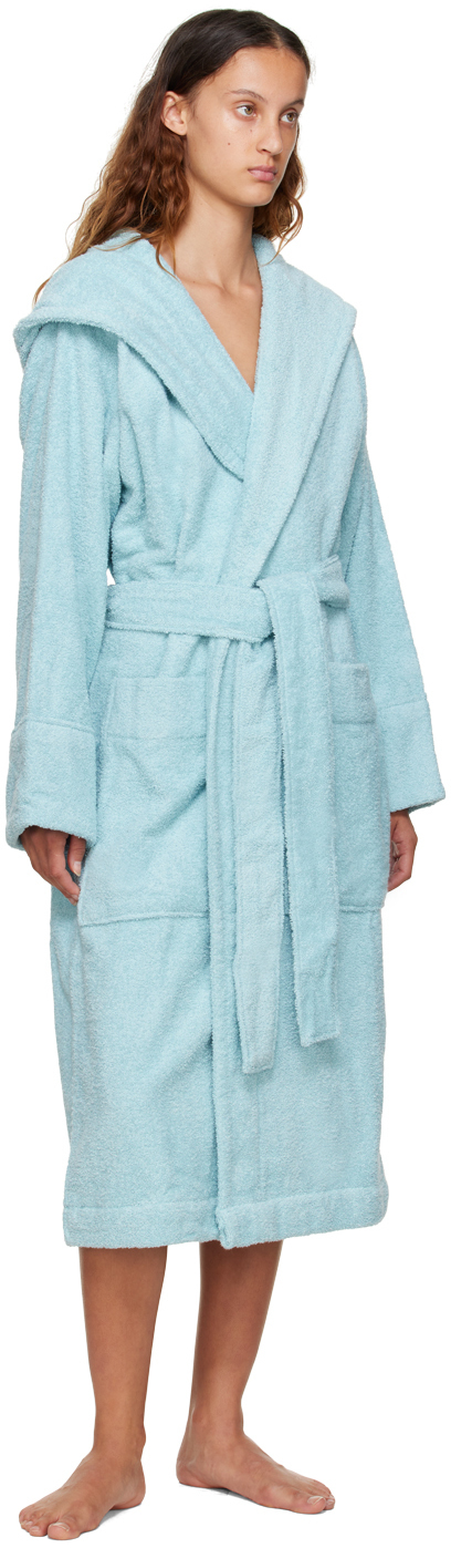 Tekla Blue Hooded Robe Tekla Fabrics