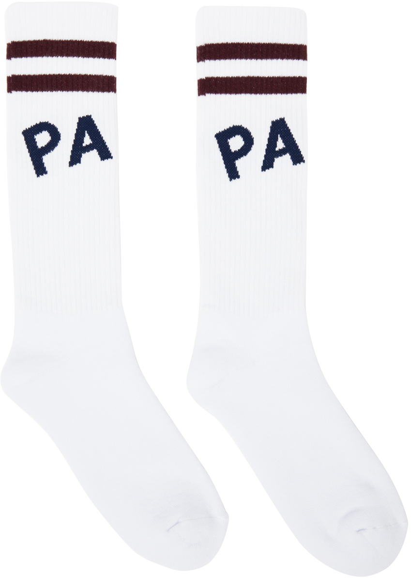 Palm Angels White College Socks Palm Angels