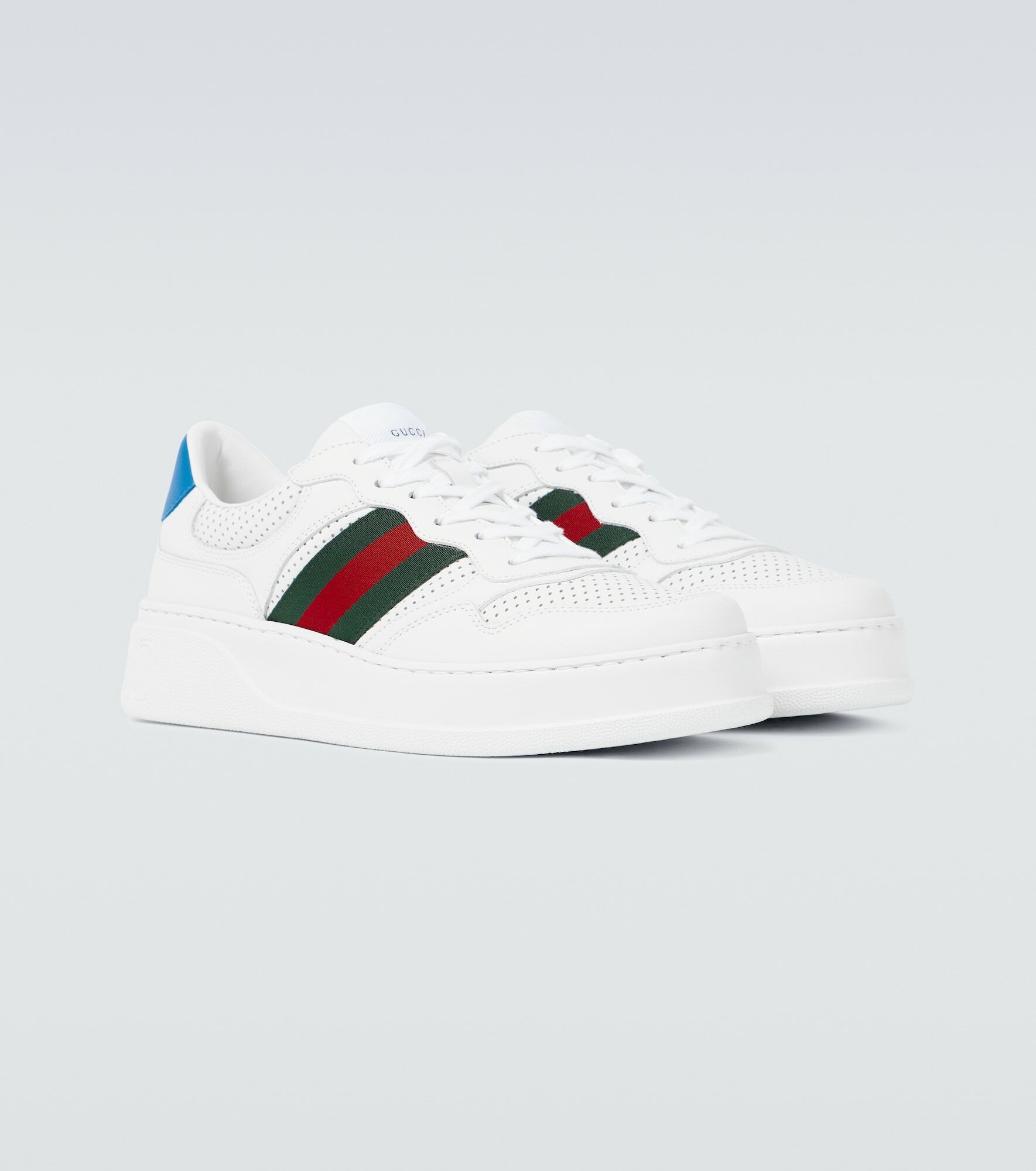 Gucci - Leather sneakers with Web Gucci