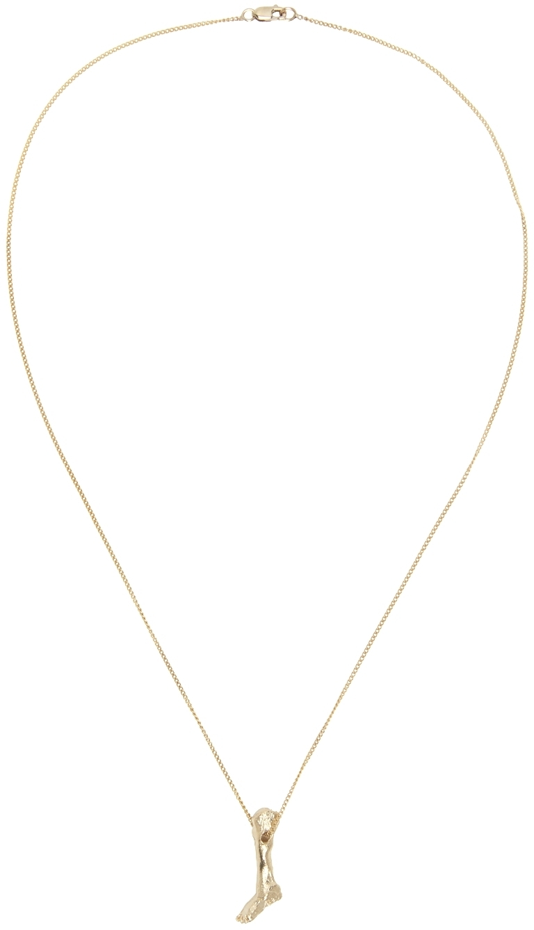 Alice Waese Gold Foot Pendant Necklace