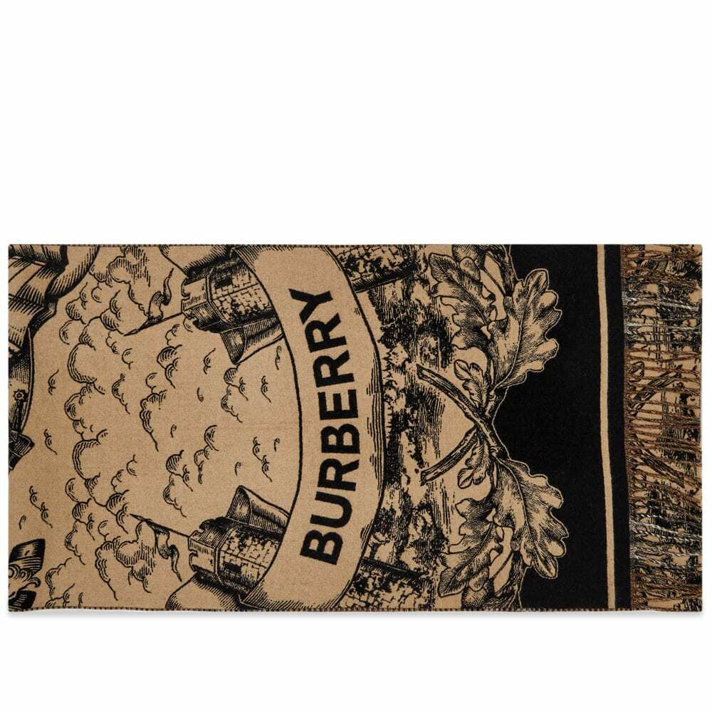 Burberry Women's Forest Print Scarf in Dark Birch Brown Burberry