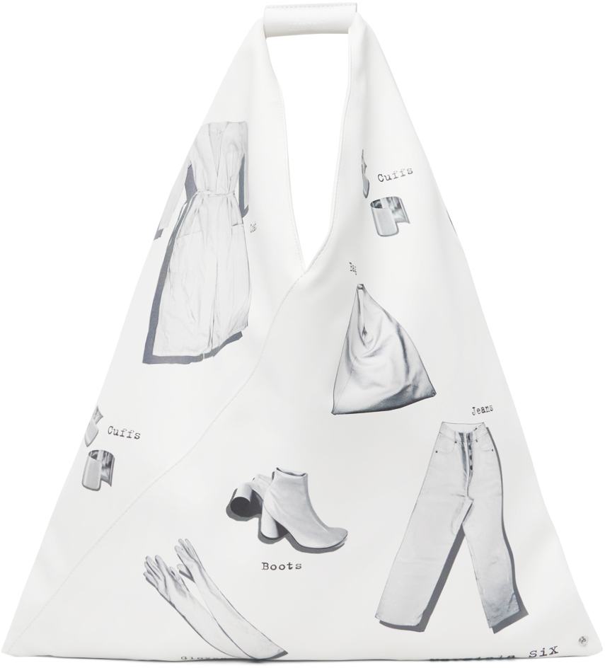 MM6 Maison Margiela White Triangle Tote MM6 Maison Margiela