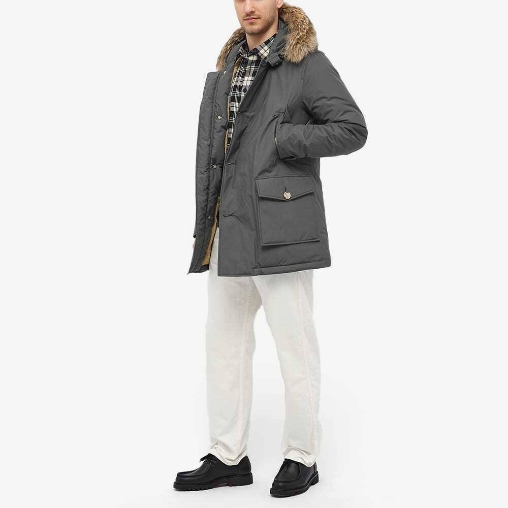 Woolrich Men's Arctic Detachable Fur Parka Jacket in Grey Shadow Woolrich